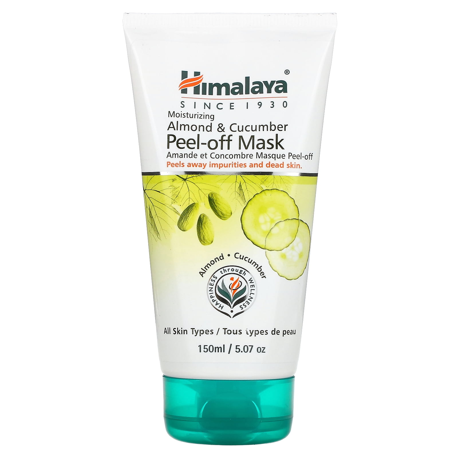 Himalaya Peel-Off Beauty Mask, For All Skin Types, Almond & Cucumber, 5 ...