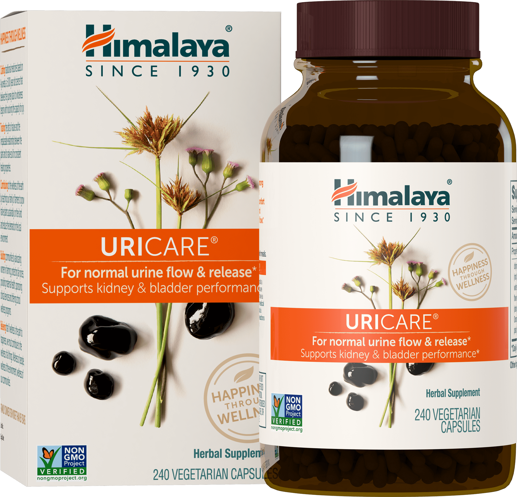 Himalaya UriCare, 240 Vegetarian Capsules, Gluten Free Herbal ...