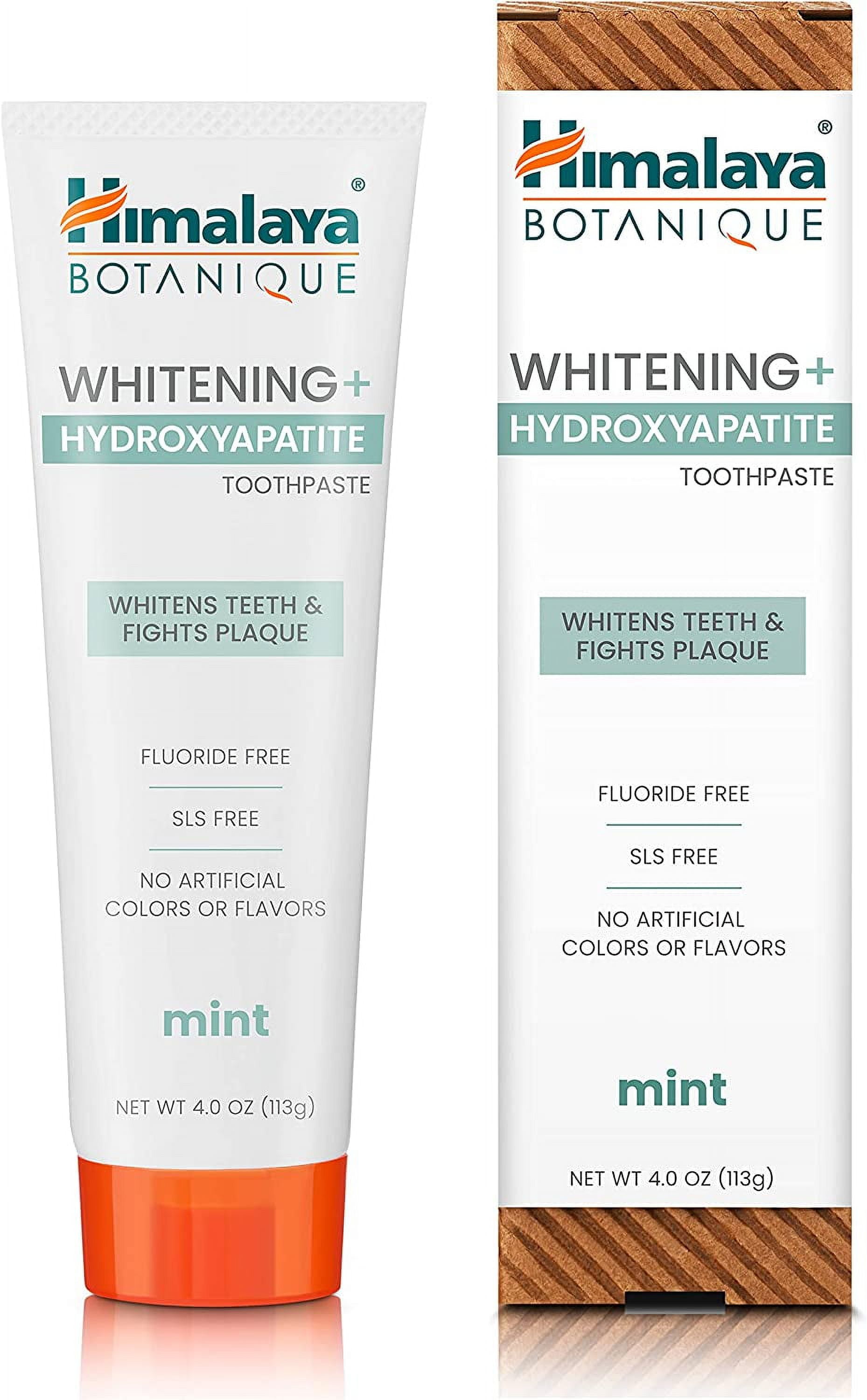 Himalaya Whitening Hydroxyapatite Mint Toothpaste 4 oz, Vegan, Enamel ...