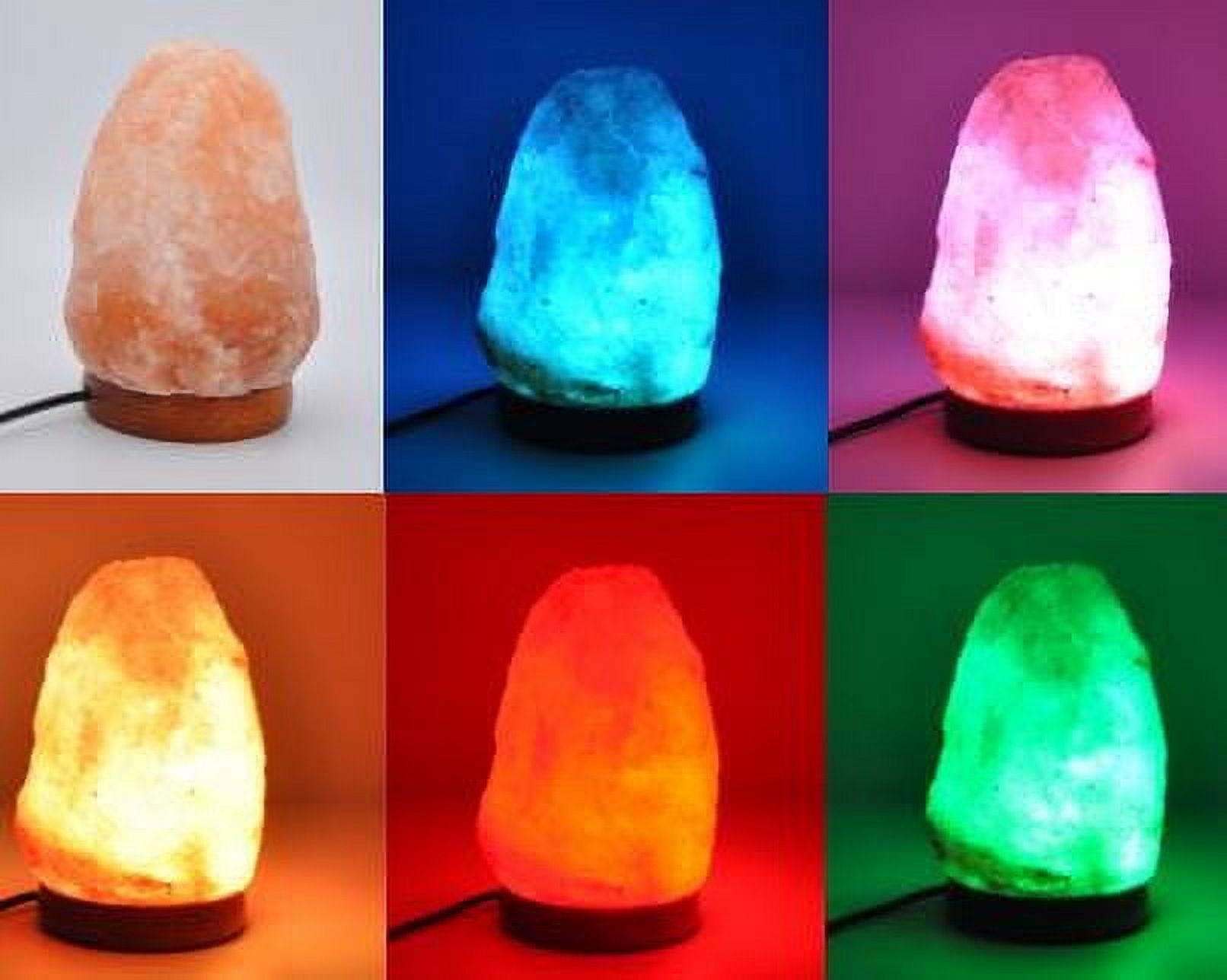 Himalayan Aroma - USB Salt Lamp, LED Color Changing, Handmade, Wood ...