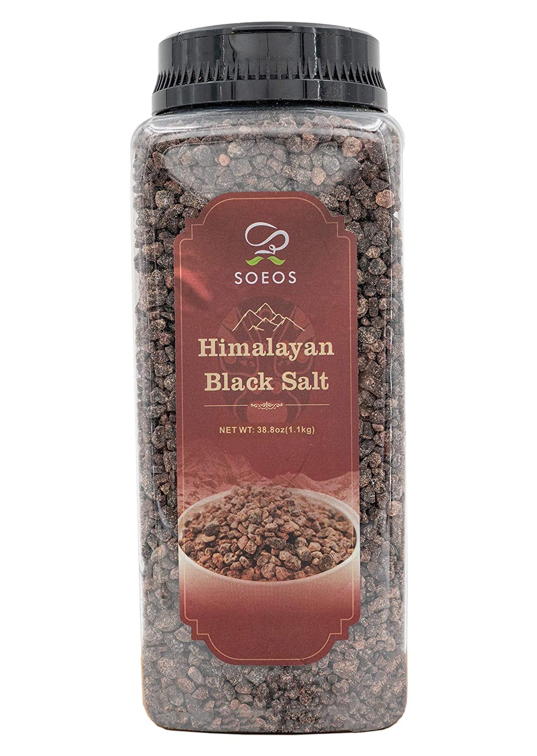 Himalayan Black Salt 1.1kg (38.8oz), Coarse Grain, Gluten-Free, Pure ...