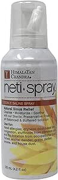 Himalayan Chandra Neti Spray, Sterile Saline Spray, 4.2 Oz, 3 Pack ...