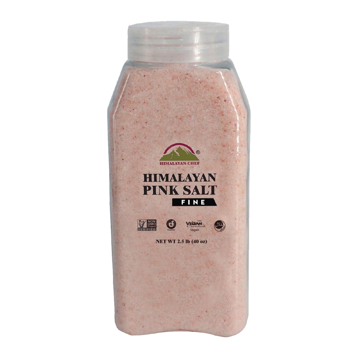 Himalayan Chef Himalayan Pink Salt Fine, Large Plastic Shaker - 2.5 Lbs ...