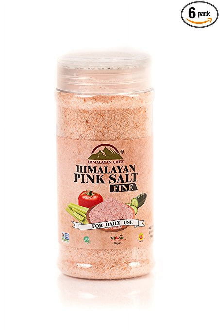 Himalayan Chef Pink Fine Salt Glass Shaker and Jar (Pack of 6), 17.5 ...