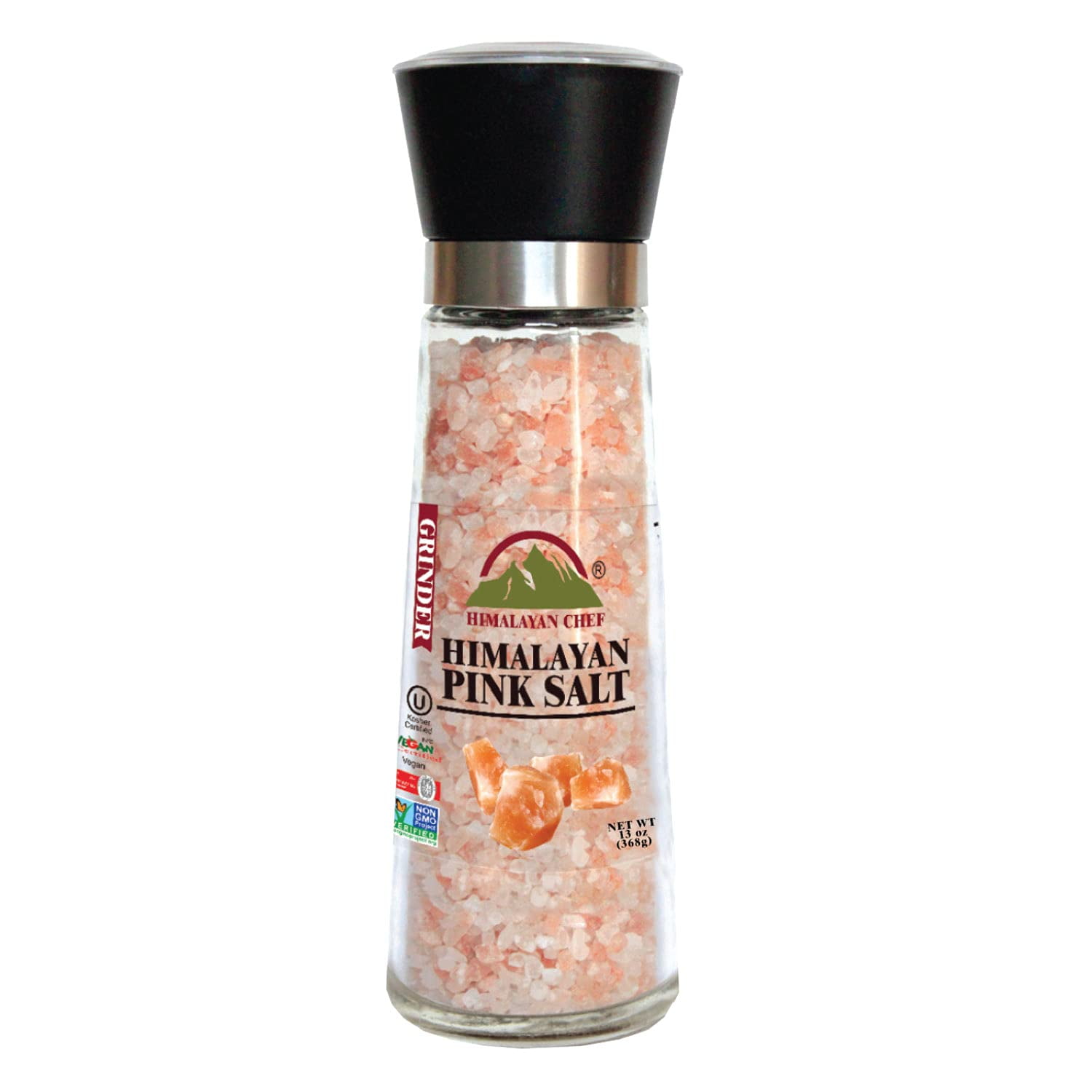 Himalayan Chef Pink Himalayan Salt Grinder 13 oz (Pack Of 6) - Walmart.com