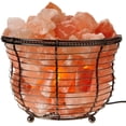Himalayan Glow Natural Salt Lamp 8" Tall Round Basket 10 lbs with ...