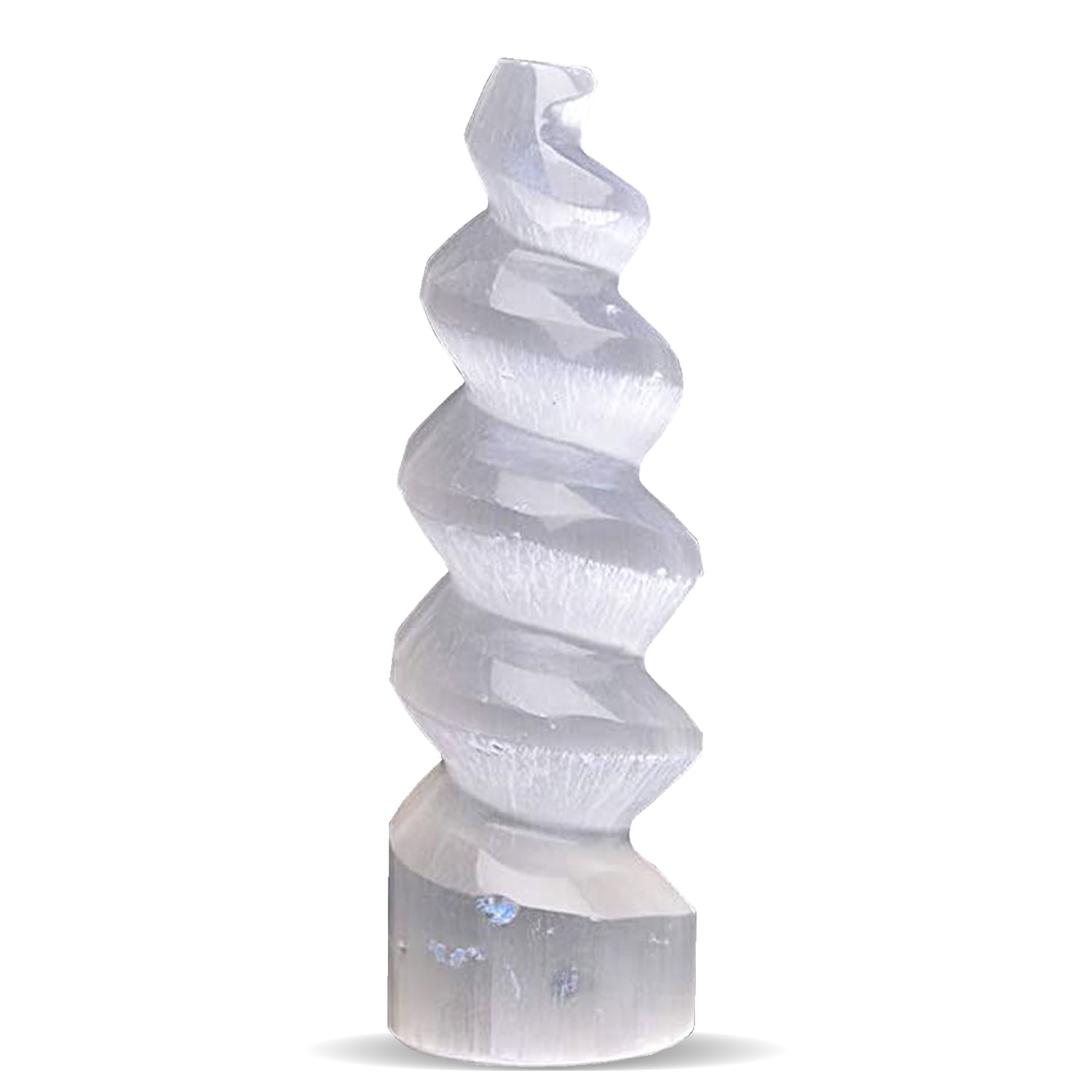 Himalayan Glow Selenite Crystal Spiral Tower, Moroccan Crystal Tower ...