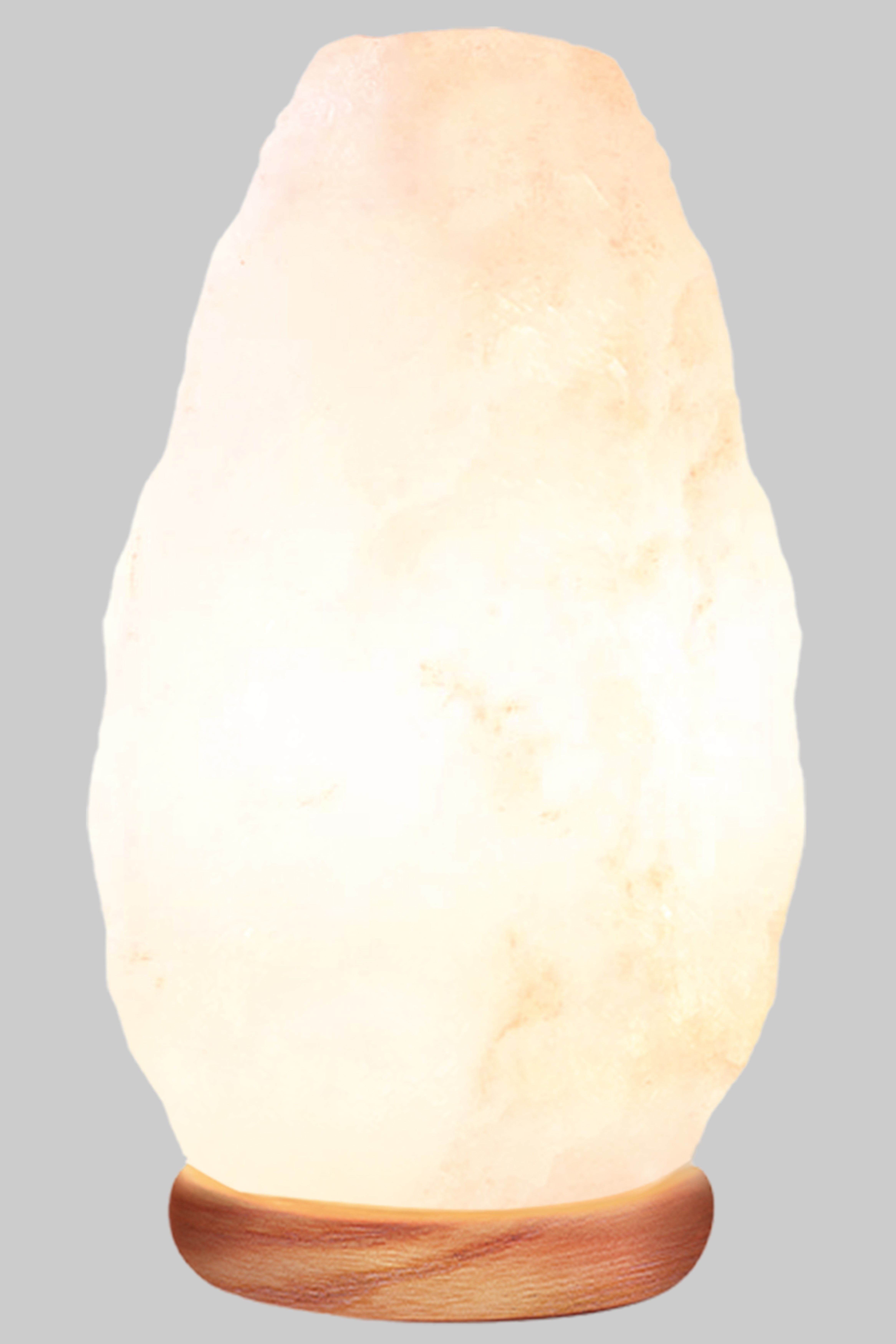 Himalayan Glow White Salt Lamp, 15W Bulb with Neem Wooden Base and ...
