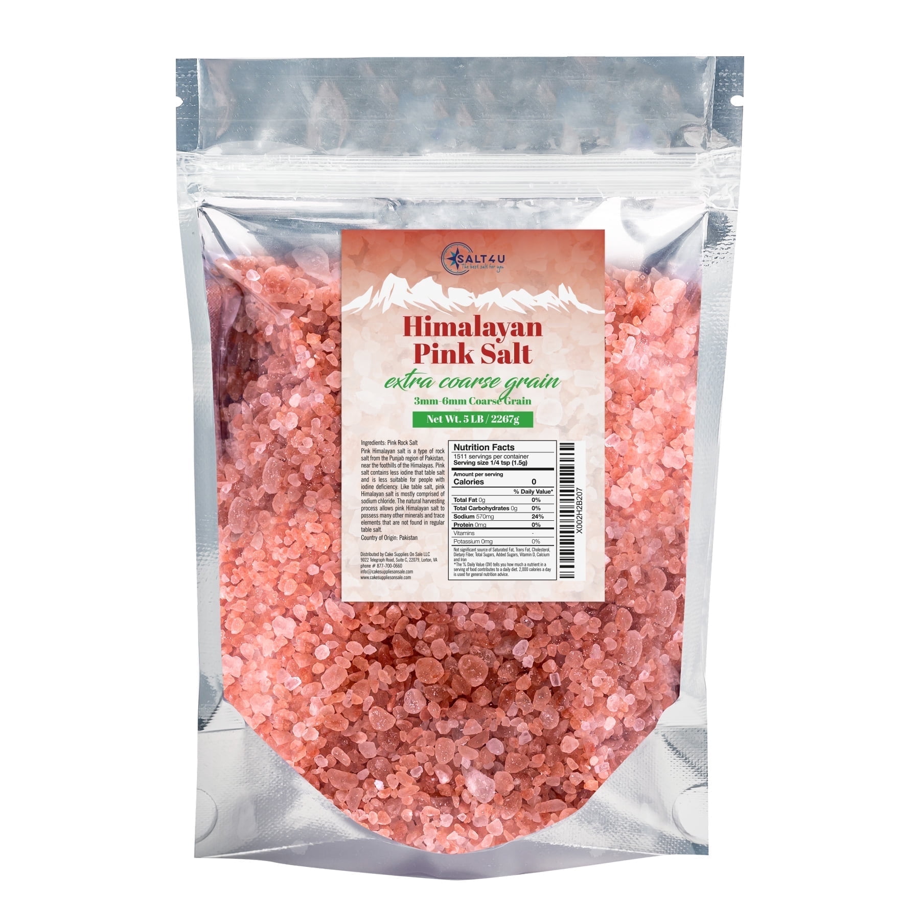 Himalayan Pink Salt Extra Coarse Grain 5 lb - Walmart.com