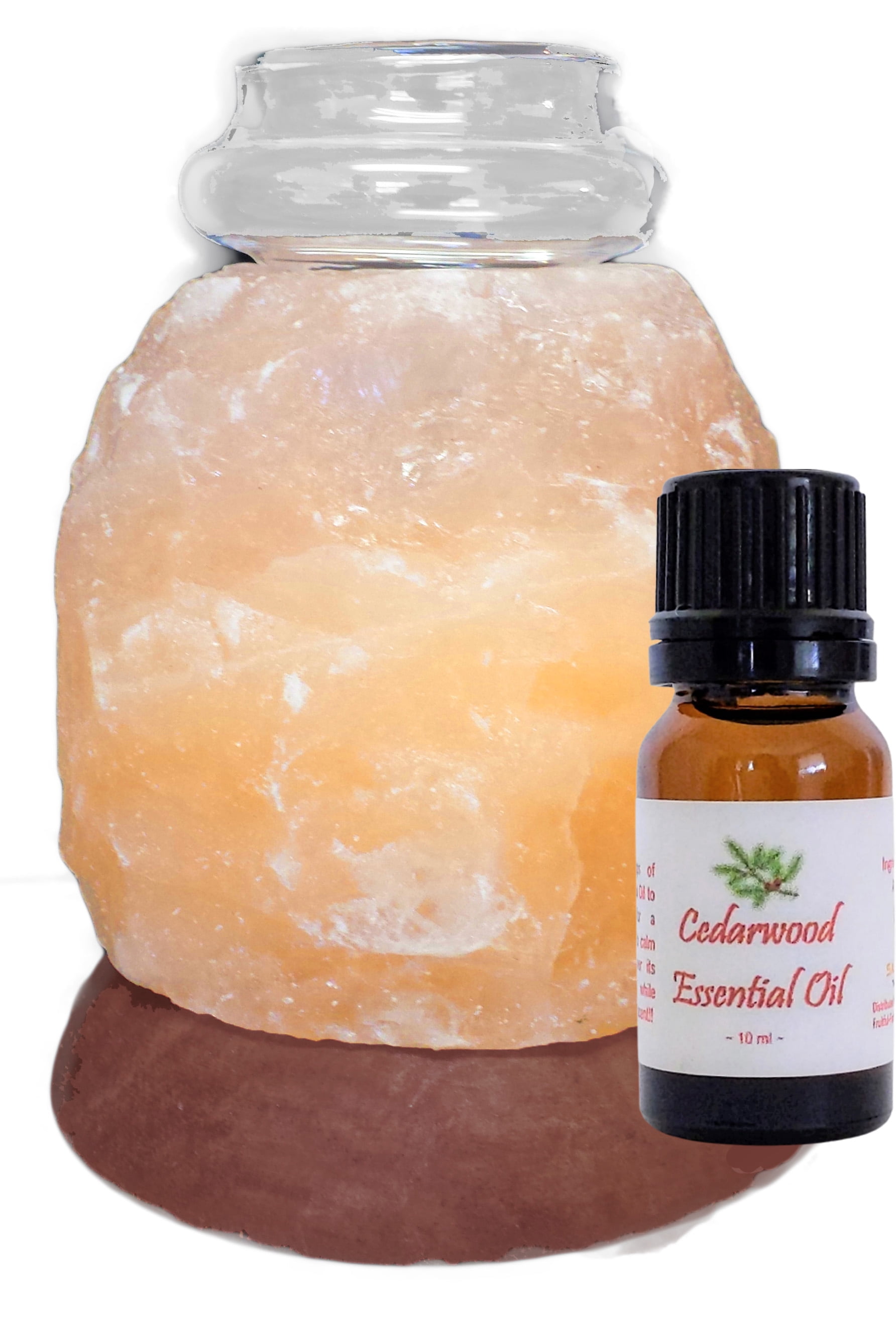 Himalayan Salt Aroma Lamp-Glass Diffuser-Essential Oil, 1 - 10 ml ...