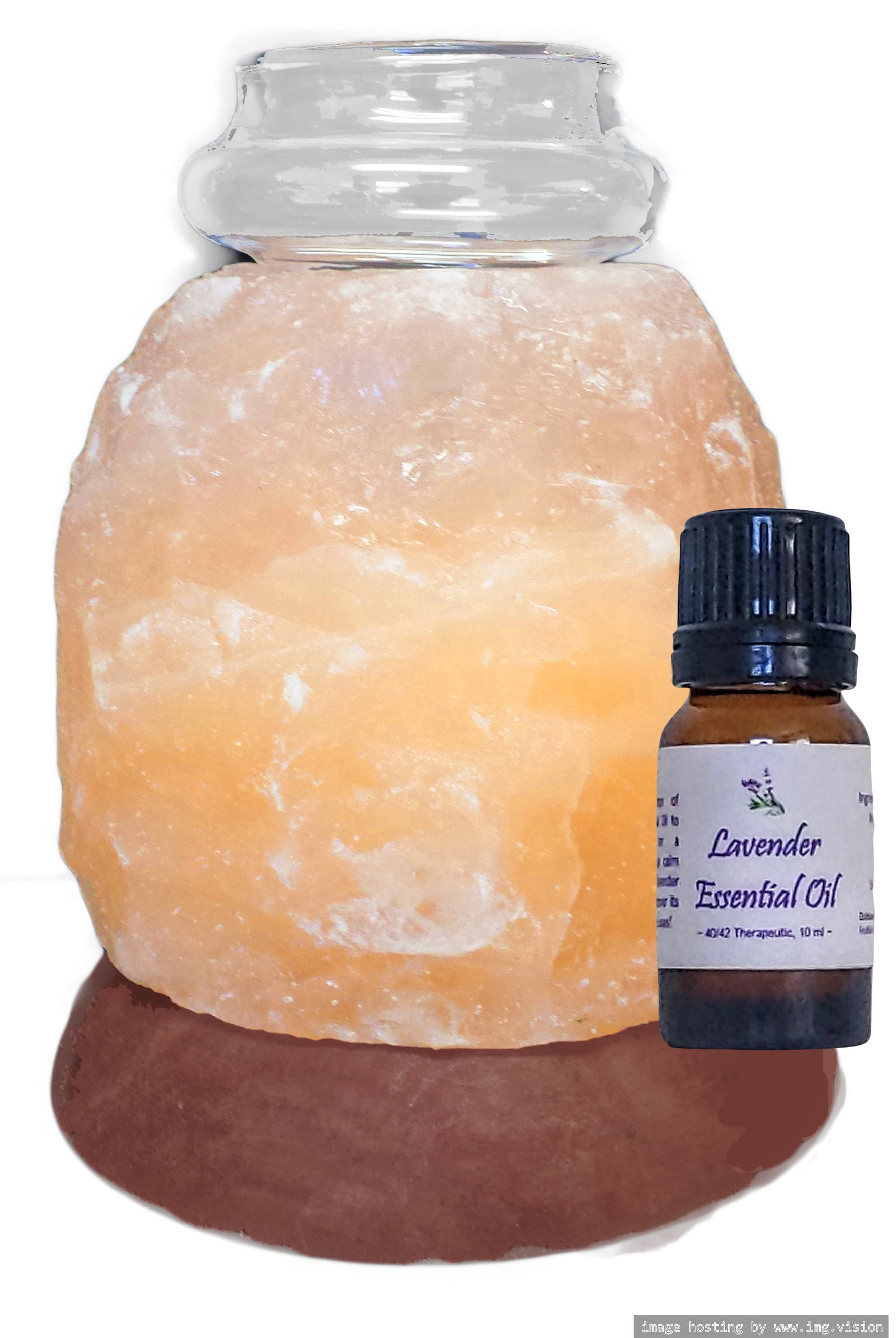 Himalayan Salt Aroma Lamp-Glass Diffuser-Essential Oil, 1 - 10 ml ...