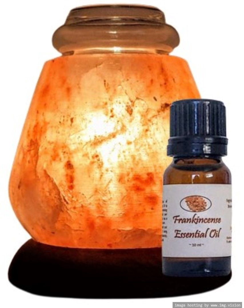 Himalayan Salt Aroma Lamp-Cone-Glass Diffuser-Essential Oil, 1 - 10 ml ...