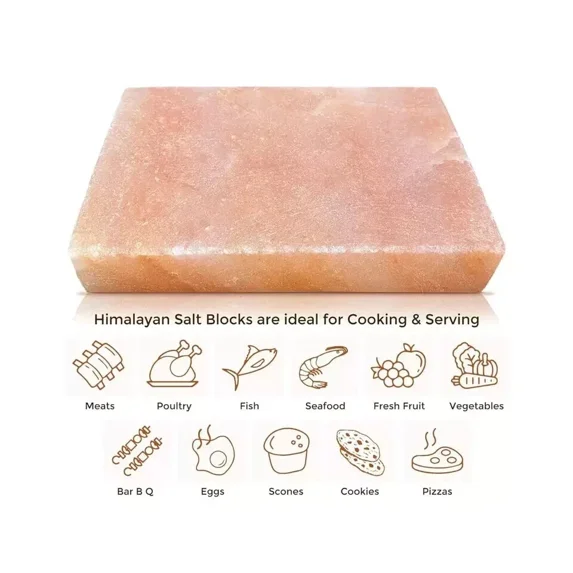 Himalayan Pink Salt Block for Cooking & Grilling – 8X8X1" | Natural ...