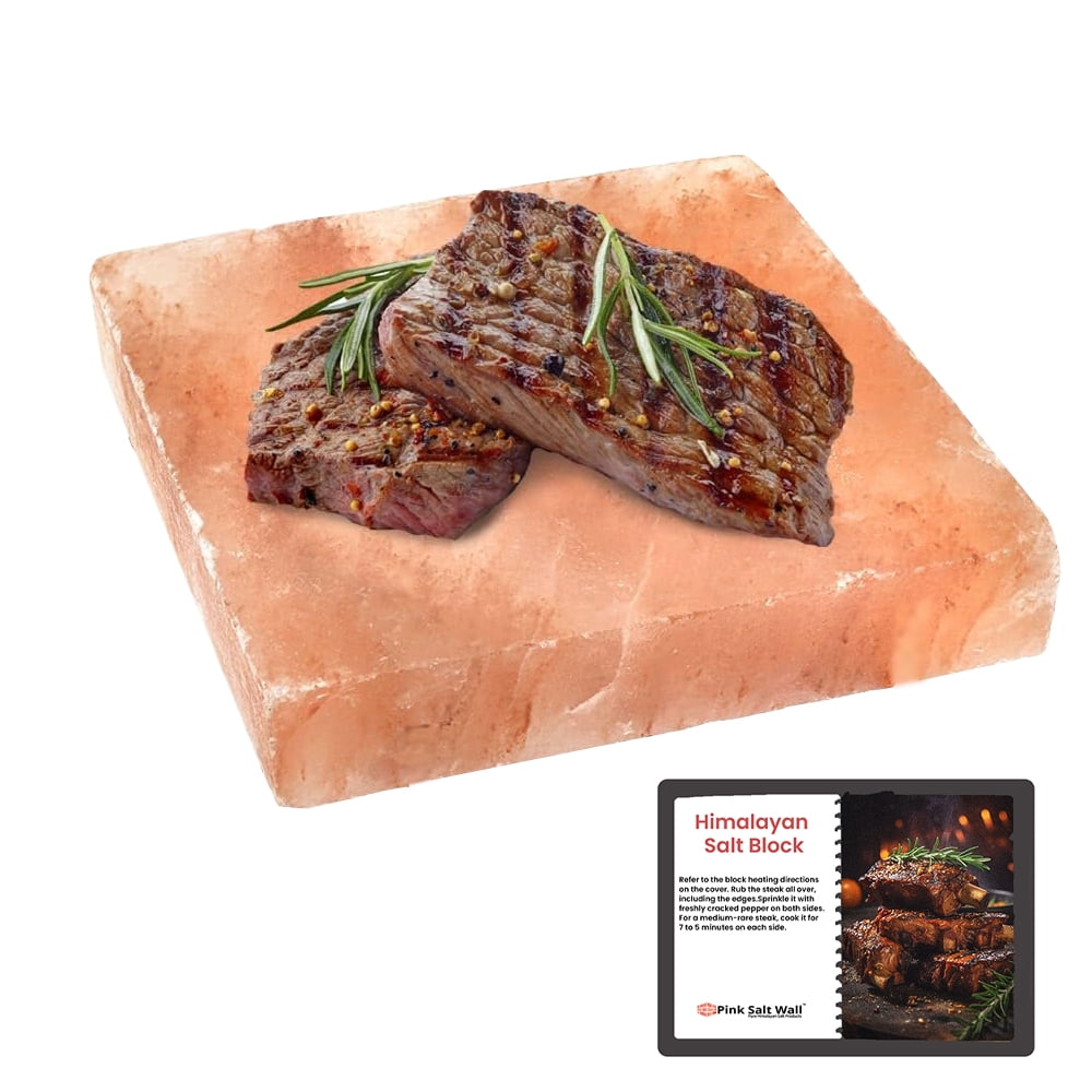 Himalayan Salt Cooking Plate 8x8x2 Cooking Block For Cutting, Grilling ...