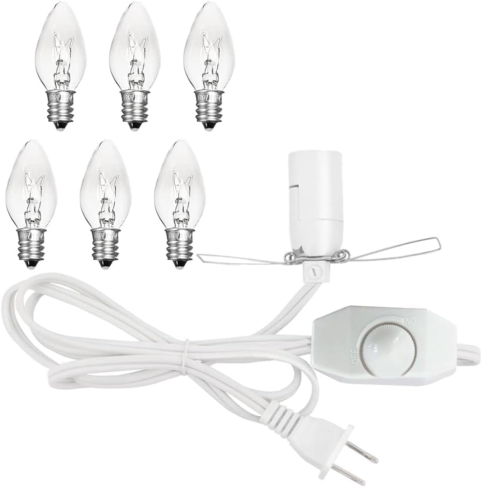 Himalayan Salt Lamp Cord Replacement with Dimmer Switch Christmas Bulb ...