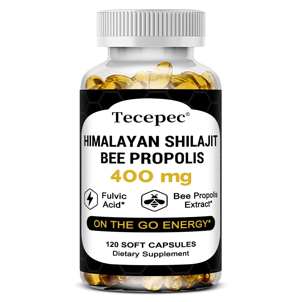 Himalayan Shilajit Bee Propolis Supplement - with Fulvic Scid, Support ...