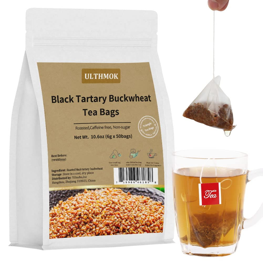 Himalayan Tartary Buckwheat Tea Bags,6G X 50 Tea Bags/10.6Oz, Black ...