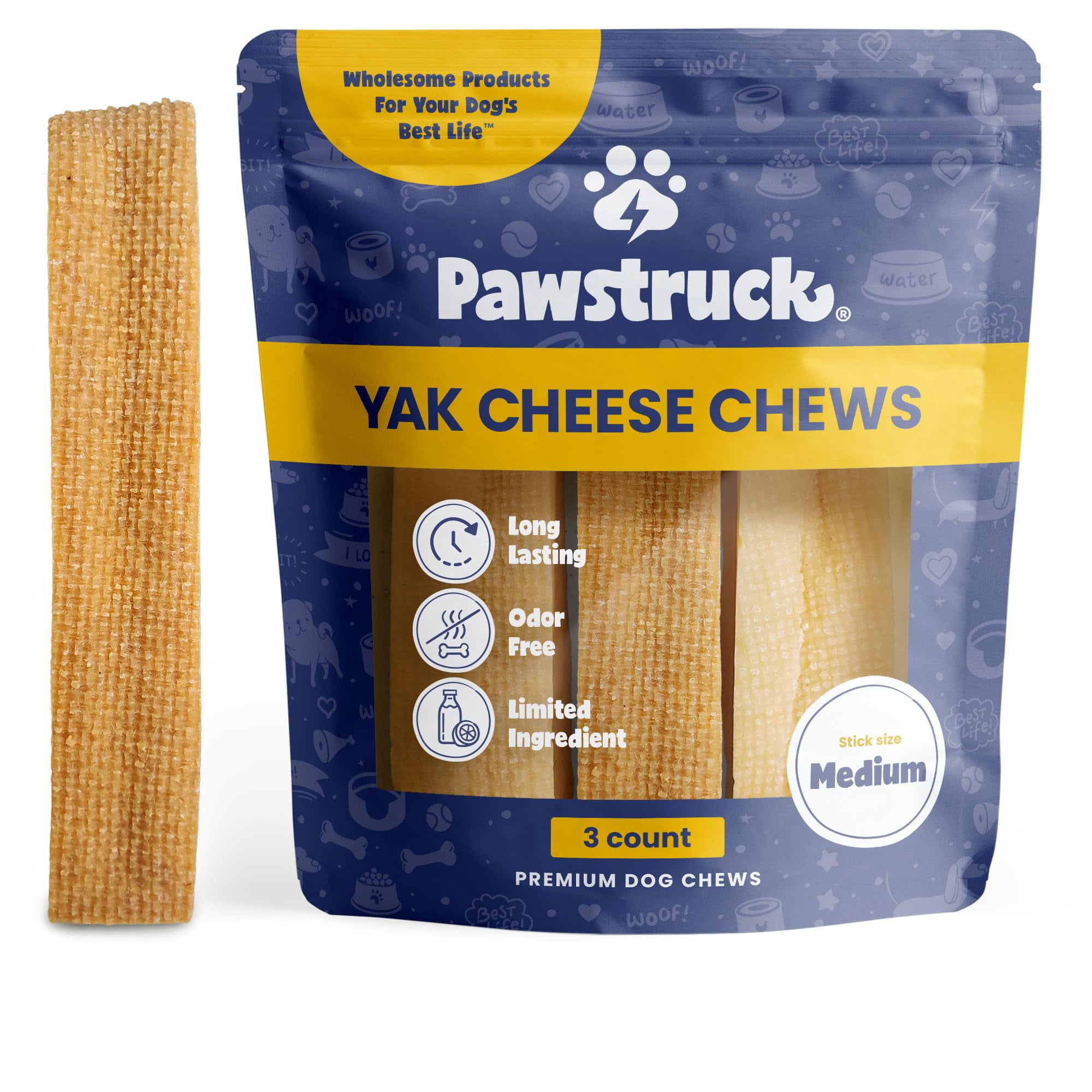Himalayan Yak Dog Chew (3-4 Oz Pieces) - Natural Yak And Cow Milk ...