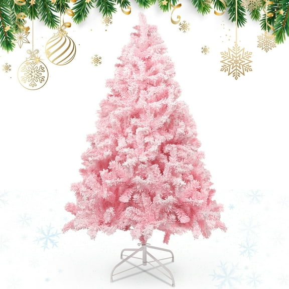 4.5/6/7.5/9/12 ft Pre-Lit Pink Christmas Tree - Artificial Xmas Pine ...