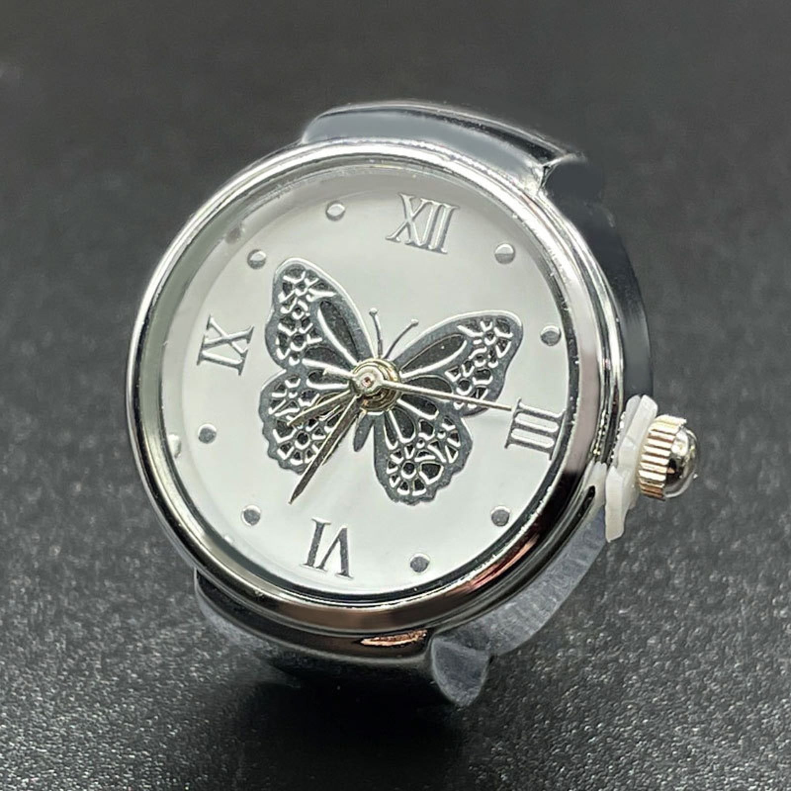 Himery Rings for Women Real Watch Ring to Tell Time Vintage Watch Clock ...
