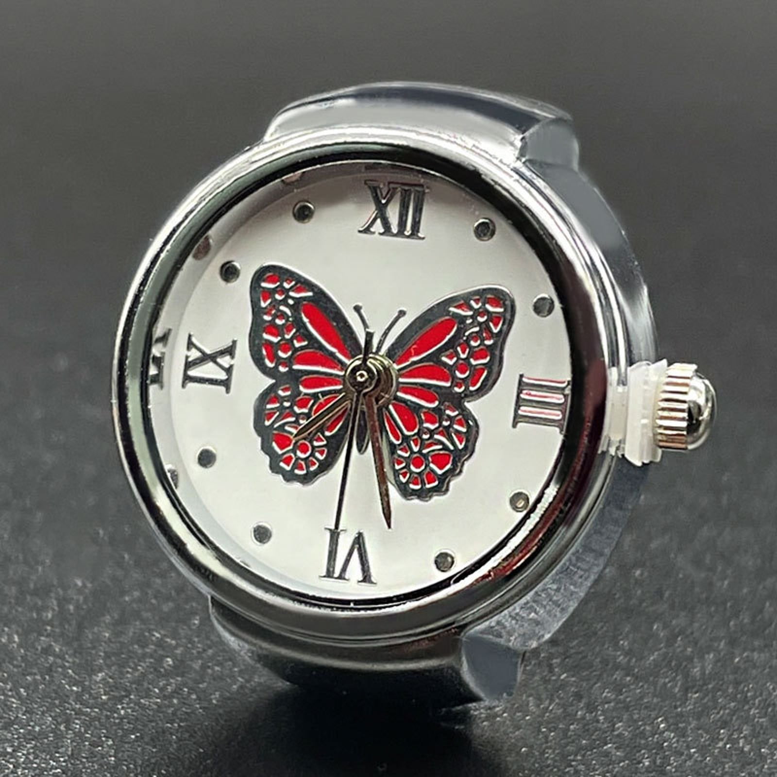 Himery Rings for Women Real Watch Ring to Tell Time Vintage Watch Clock ...