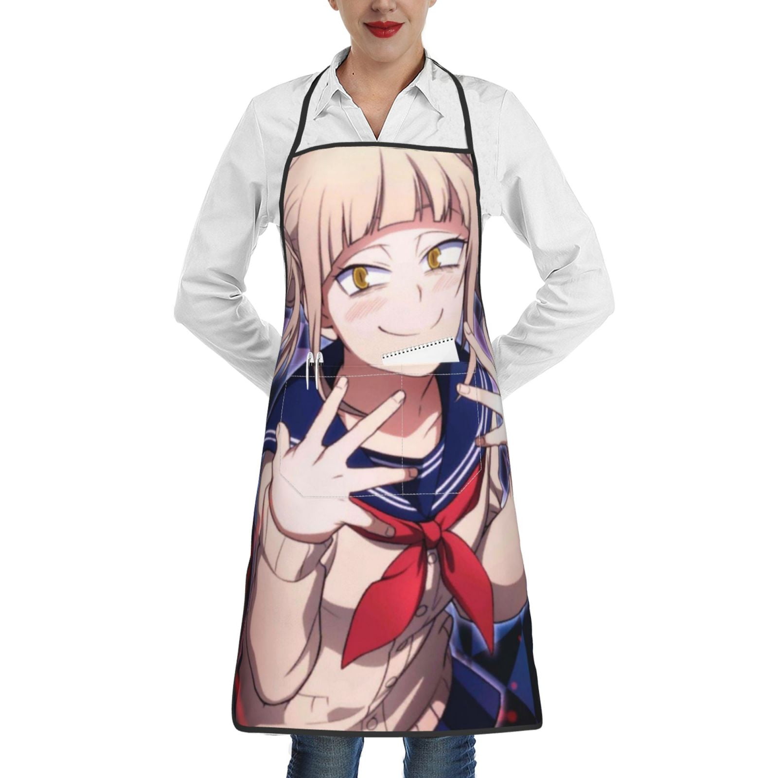 Himiko Toga Adjustable Bib Aprons, Waterdrop Resistant Apron with 2 ...