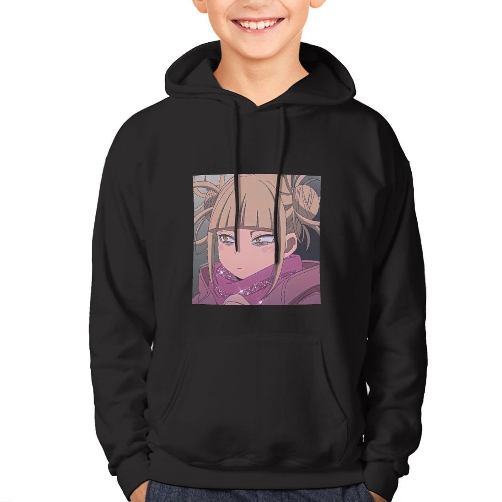 Himiko Toga Black Kids' Hoodie 3d Print Sweatshirt Soft Pullover Hooded With Pockets for Boys ...