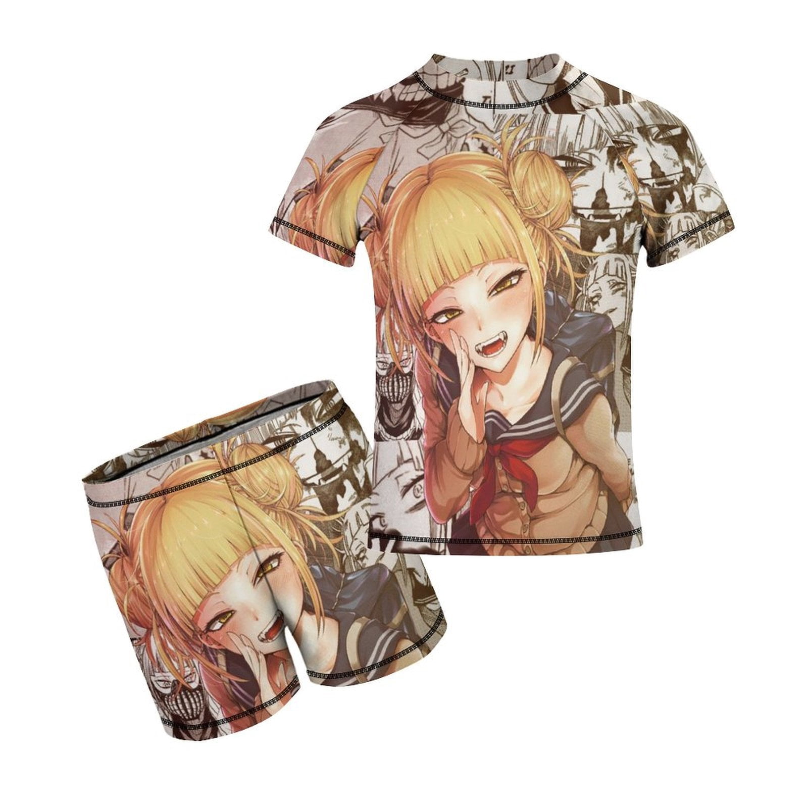 Himiko Toga Boys 2-Piece Swimsuit Set Bathing Suit Short Sleeve ...