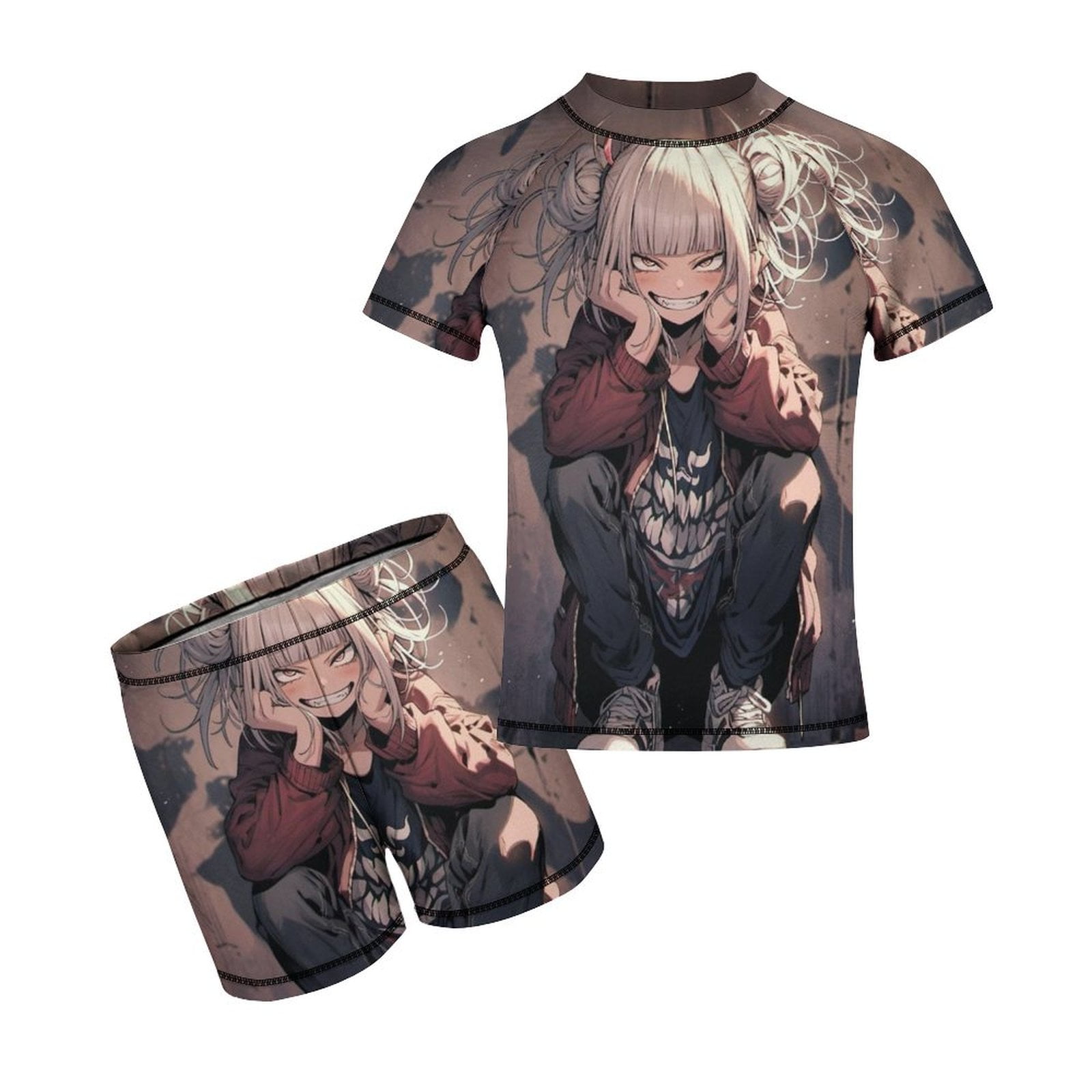 Himiko Toga Boys 2-Piece Swimsuit Set Bathing Suit Short Sleeve ...