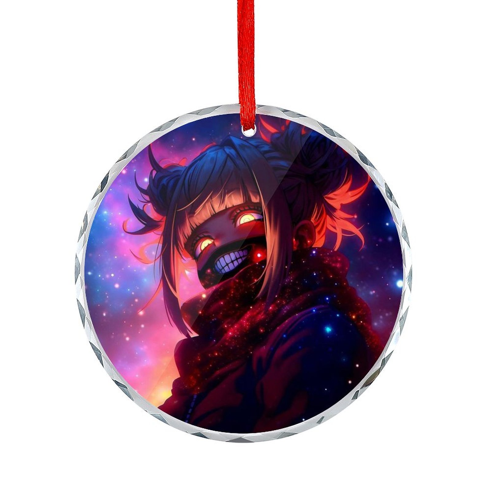 Himiko Toga Christmas Round Ornament Glass Circular Pendant Smooth ...
