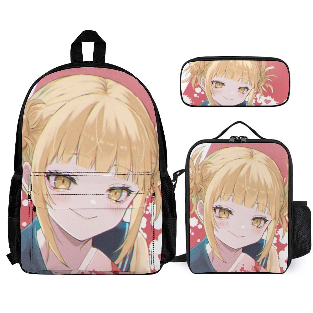 Himiko Toga Cute My Hero Academia Backpack With Lunch Bag Pencil Case ...