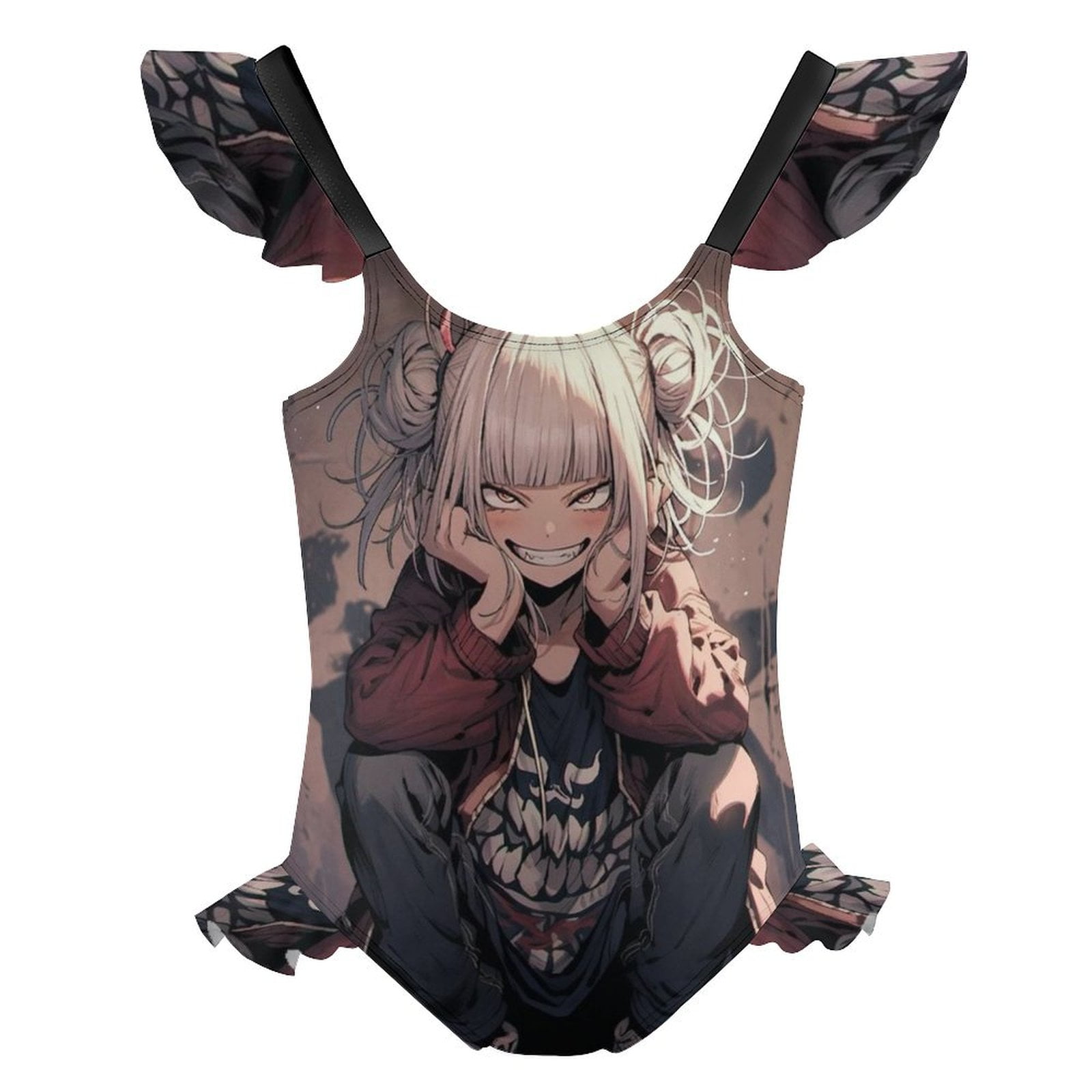 Himiko Toga Girls Swimsuit Ruffle One-piece Beachwear Kids Cute ...