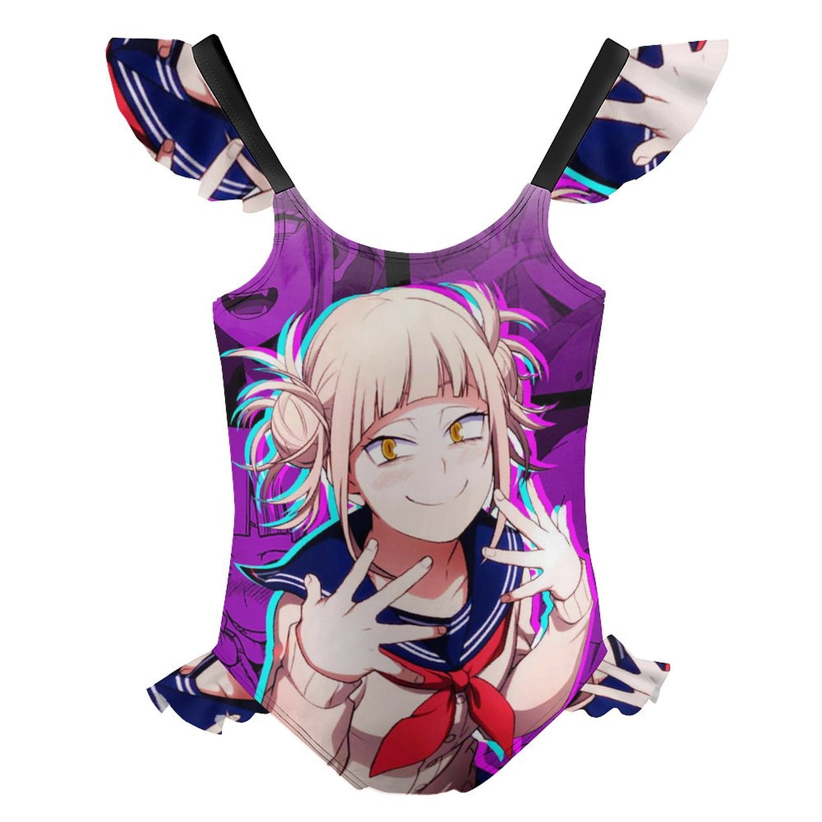 Himiko Toga Girls Swimsuit Ruffle One-piece Beachwear Kids Cute ...