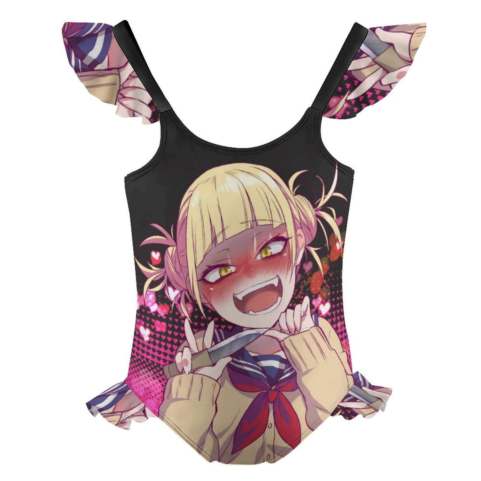 Himiko Toga Girls Swimsuit Ruffle One-piece Beachwear Kids Cute ...