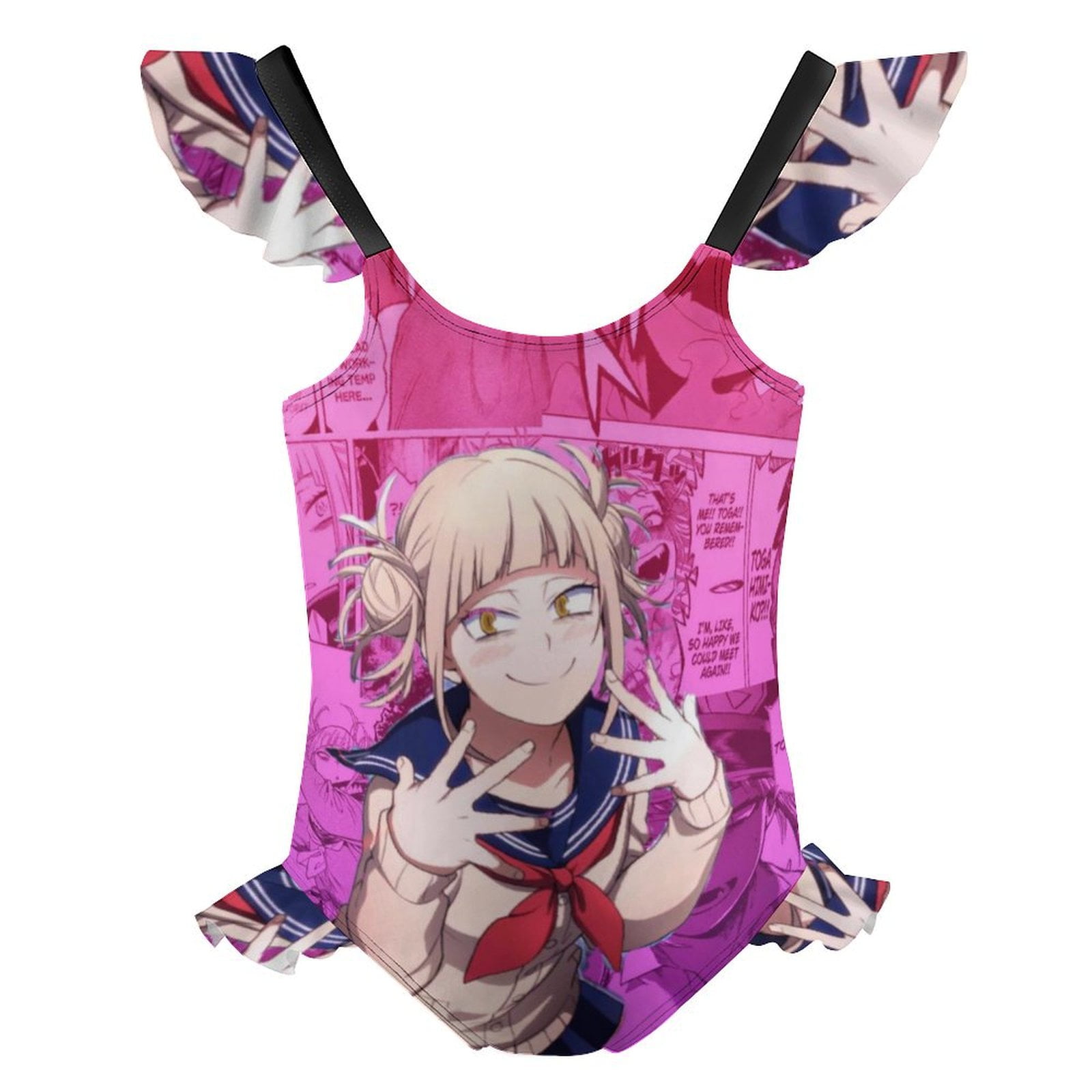 Himiko Toga Girls Swimsuit Ruffle One-piece Beachwear Kids Cute ...