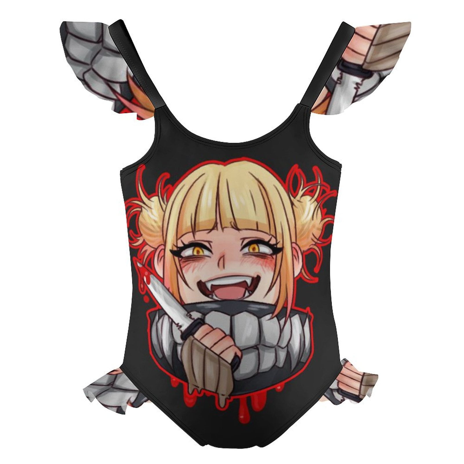 Himiko Toga Girls Swimsuit Ruffle One-piece Beachwear Kids Cute ...