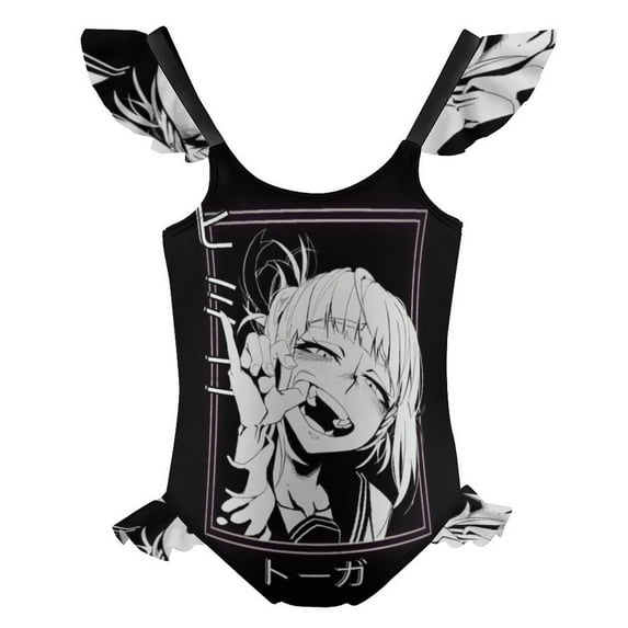 Himiko Toga Girls Swimsuit Ruffle One-piece Beachwear Kids Cute ...
