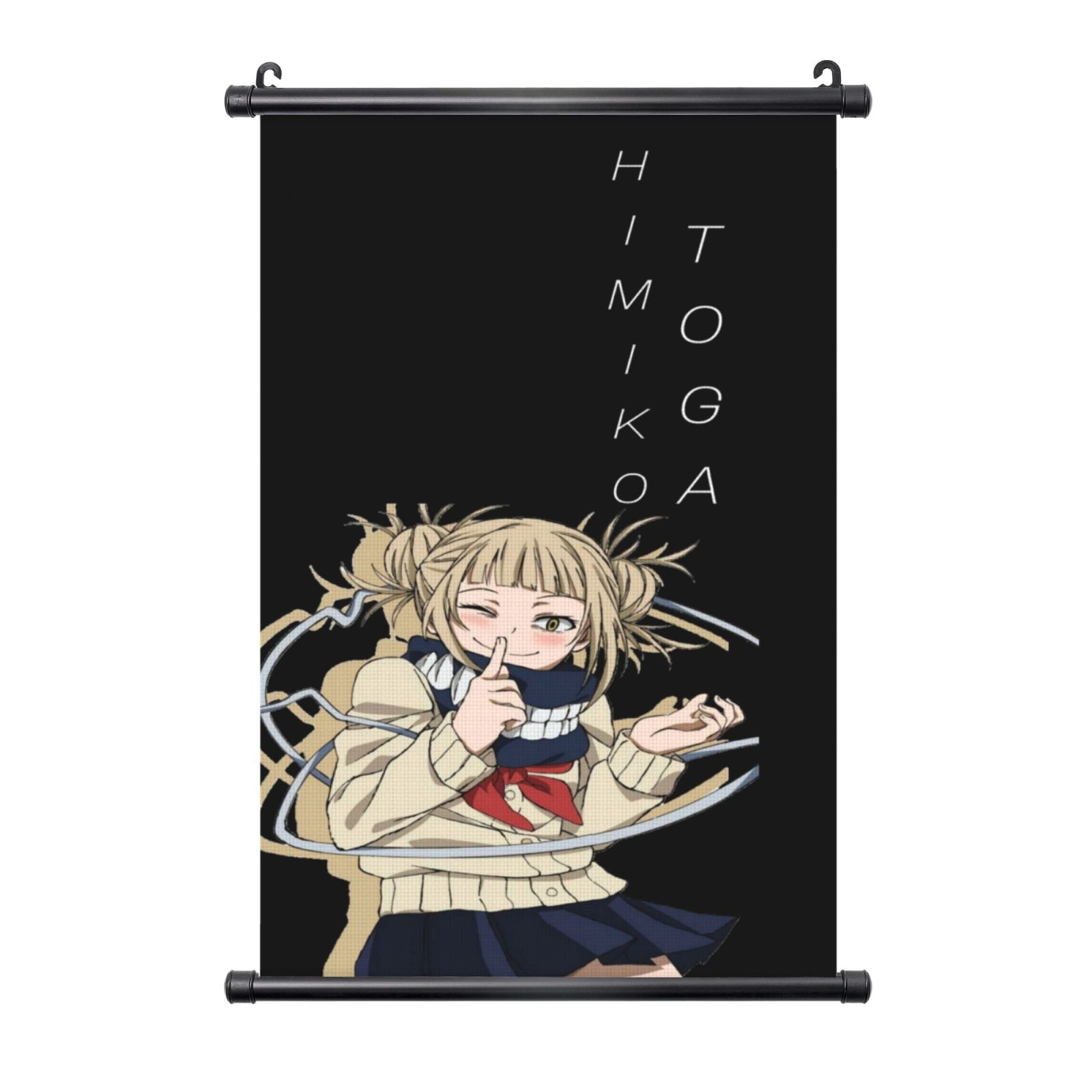 Himiko Toga Hanging Poster, Black Plastic Shaft Wall Hanging Posters Scroll Hanger, Canvas ...