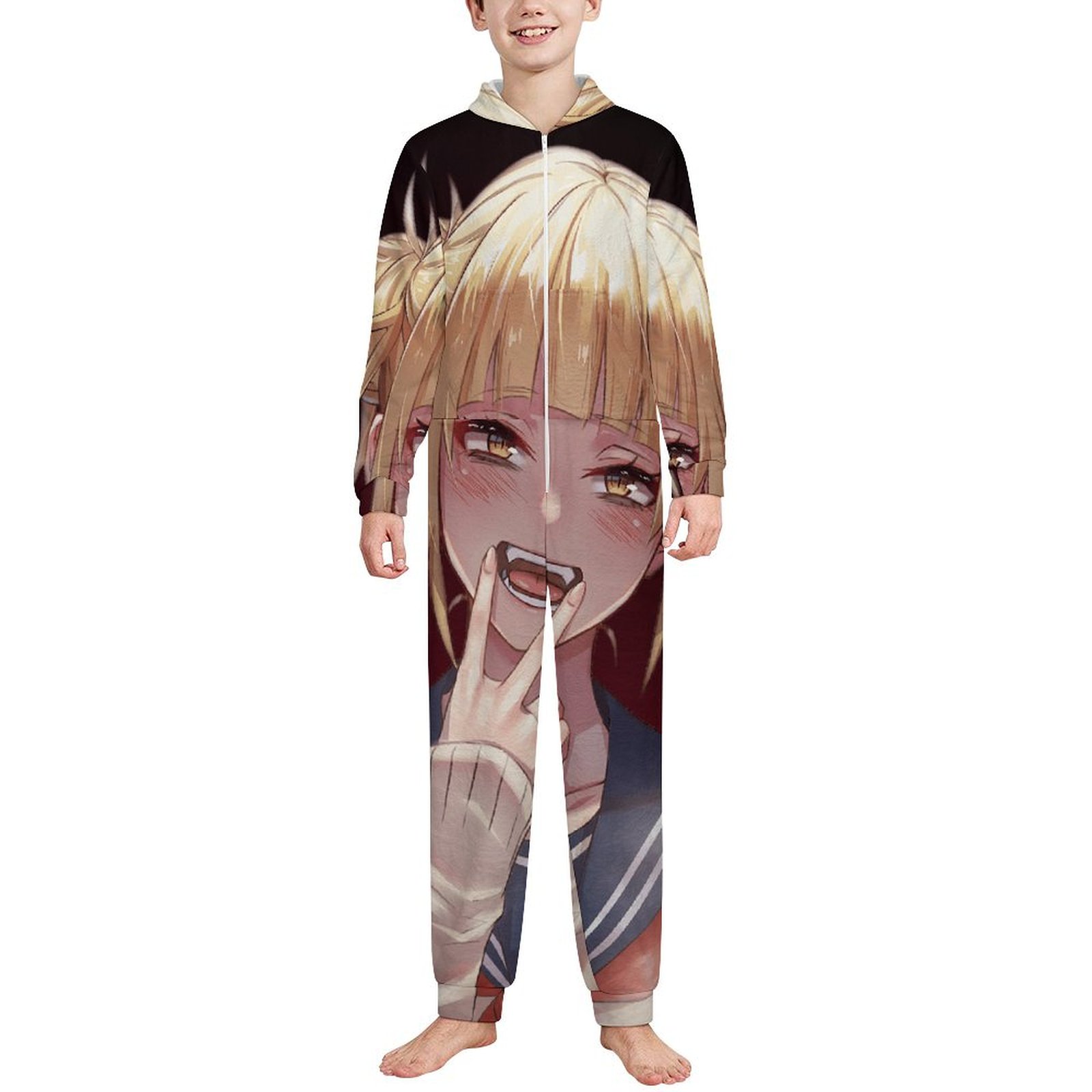 Himiko Toga Kids Hooded Union Suit Pajama Soft Comfy Kids PJs Sleepwear ...