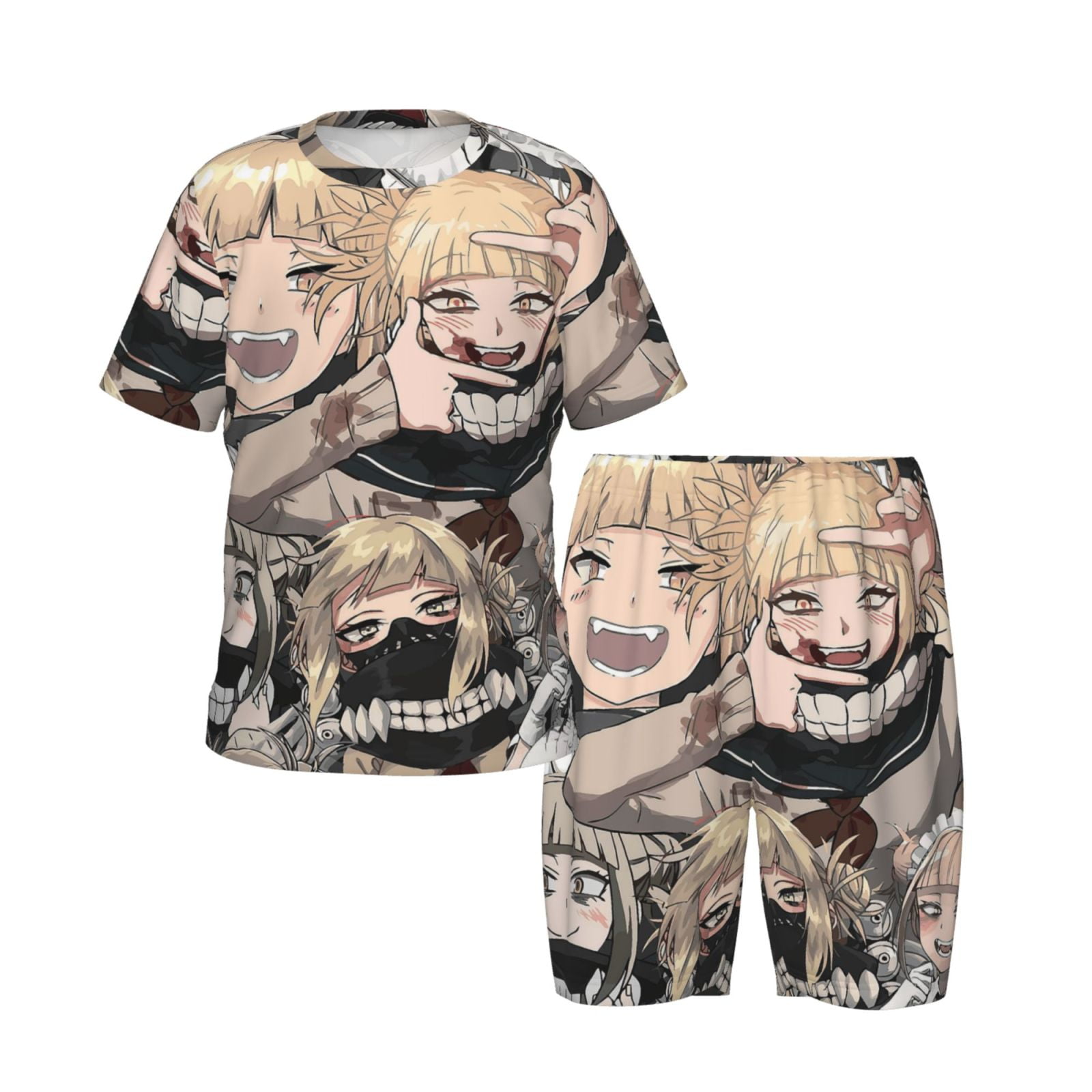 Himiko Toga Sleepwear Short sleeve Top and Shorts Pajama Summer Pjs 2 ...