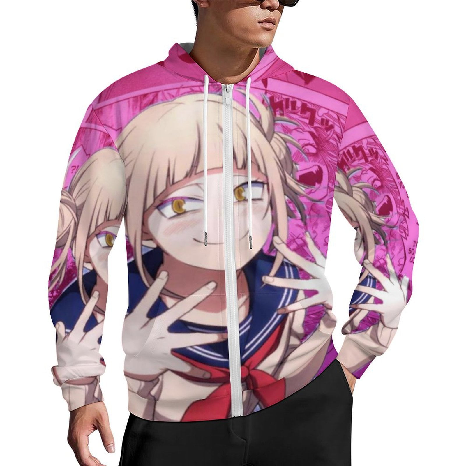 Himiko Toga Zip Up Hoodies Unisex Realistic 3D Print Sweatshirt Long ...