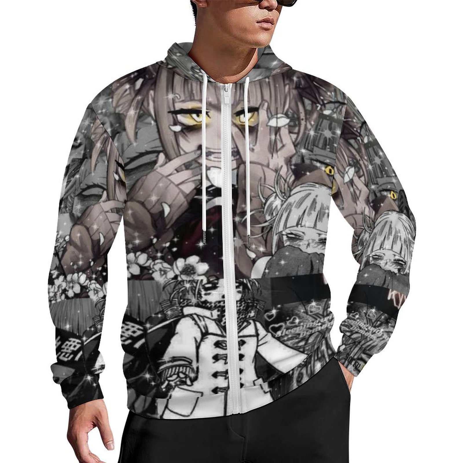 Himiko Toga Zip Up Hoodies Unisex Realistic 3D Print Sweatshirt Long ...