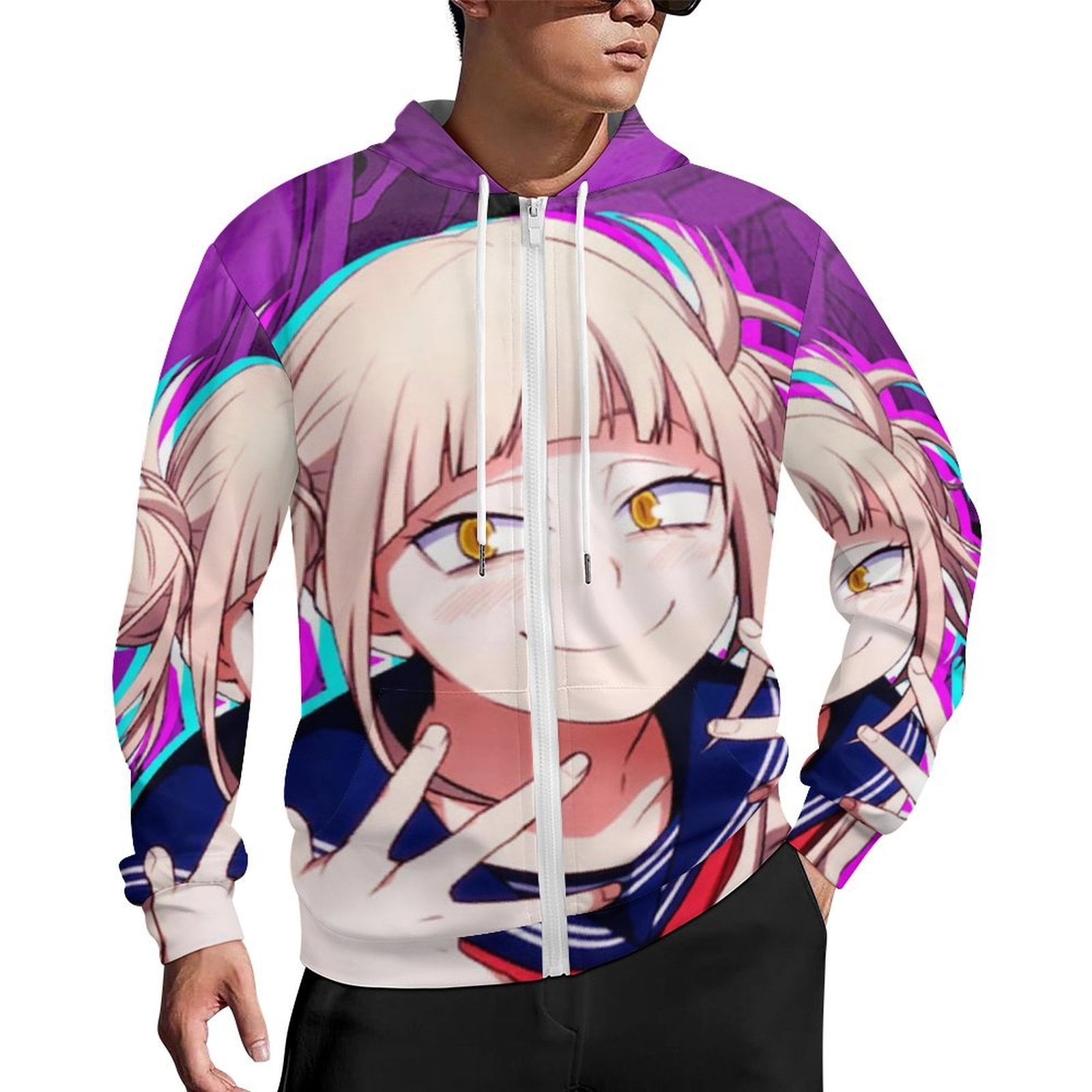 Himiko Toga Zip Up Hoodies Unisex Realistic 3D Print Sweatshirt Long ...