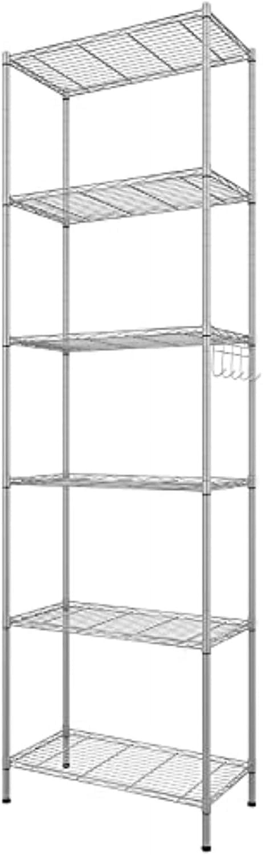 Himimi Heavy Duty 6-Tier Wire Shelving Unit with Wheels - Durable Metal ...