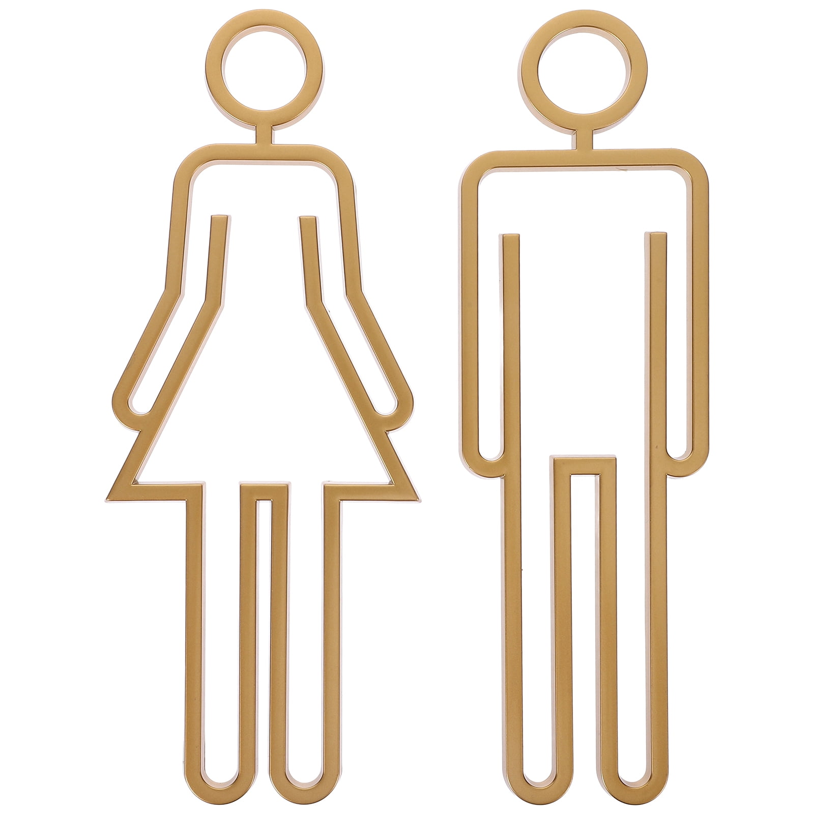 Himition 1 Pair Toilet Identification Sign Washroom Sign Toilet ...