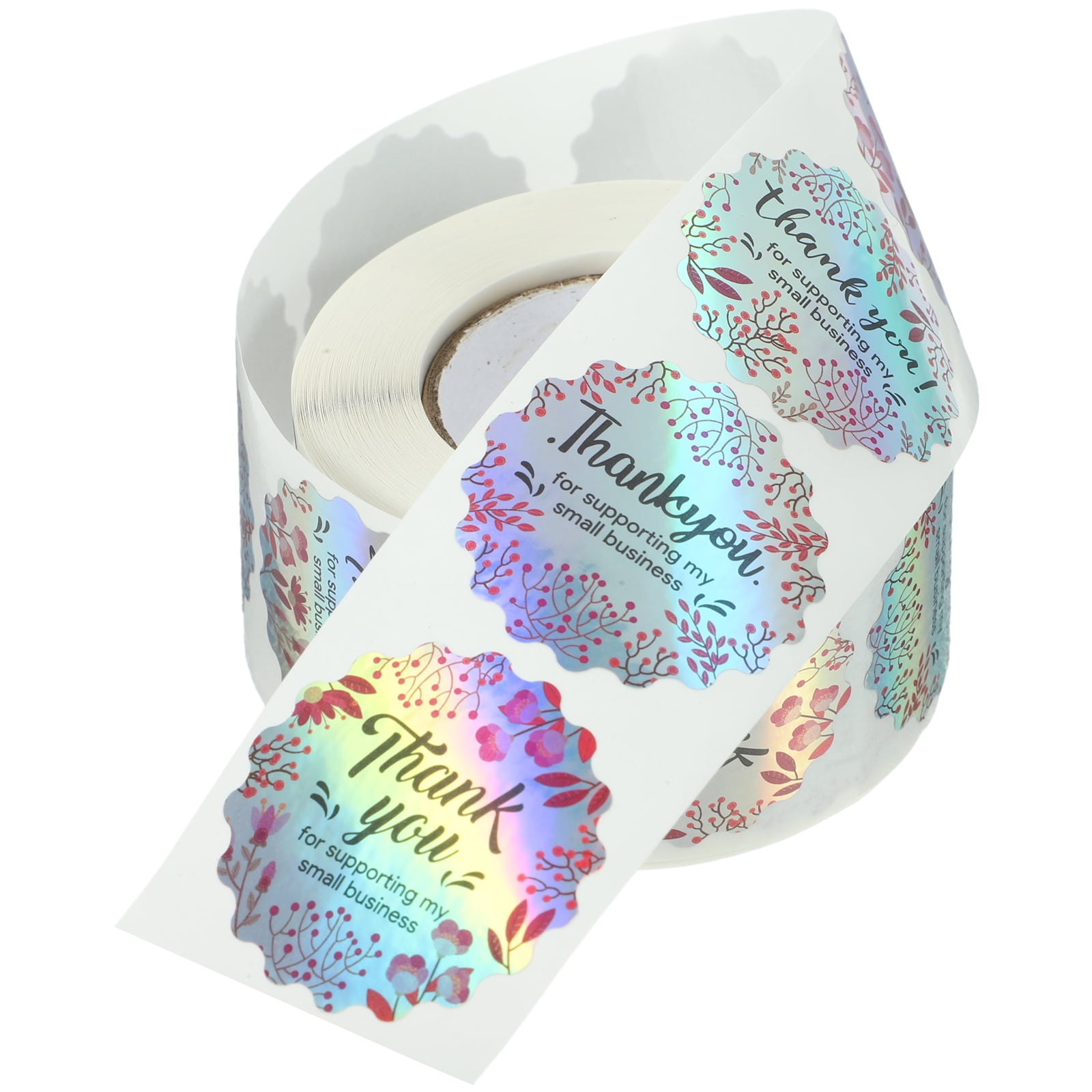 FELTECHELECTR Thank You Stickers Wrapping Stickers Multi-Colored Wave ...