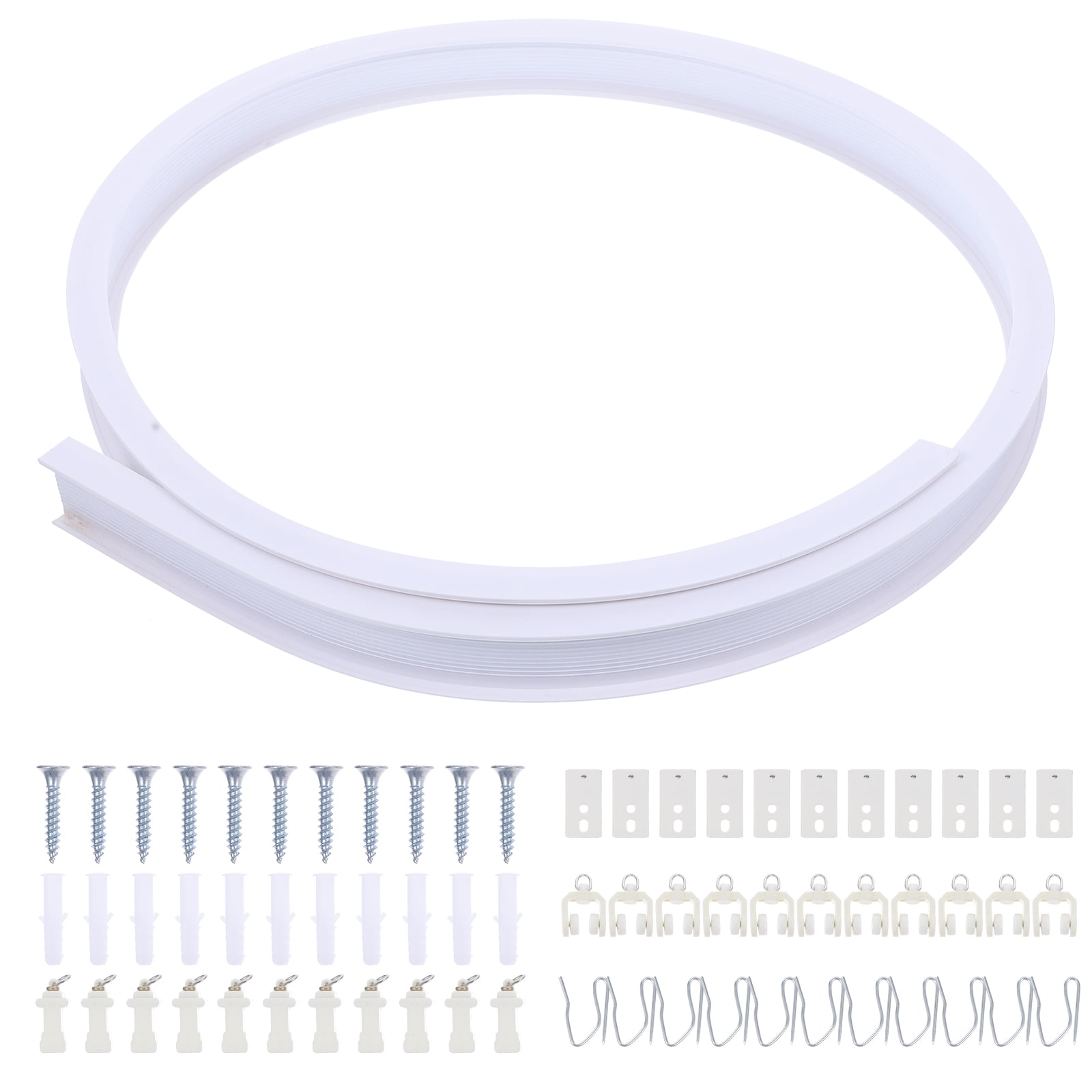 Himition 1 Set Ceiling Curtain Track Flexible Curtain Slider Track ...