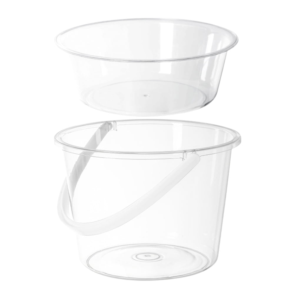 Himition 1 Set of Clear Bucket Clear Wash Basin Face Wash Basin Clear ...