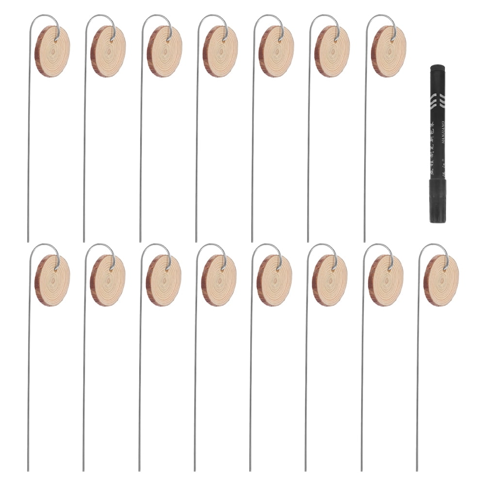 Himition 1 Set of Garden Potted Plant Tags Wood Plant Labels Blank ...