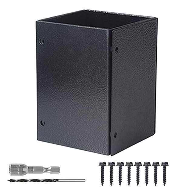 Himition 1 Set of Post Base Protectors Heavy Duty Mailbox Bracket Bases ...